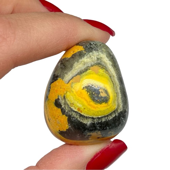 Accents | Bumblebee Jasper Tumble Natural Stone Tumbled Crystal Egg ...